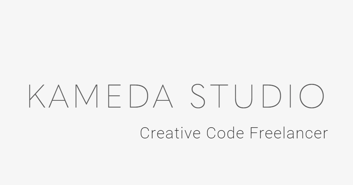 KAMEDA STUDIO | KAMEDA STUDIOのポートフォリオサイトです。
